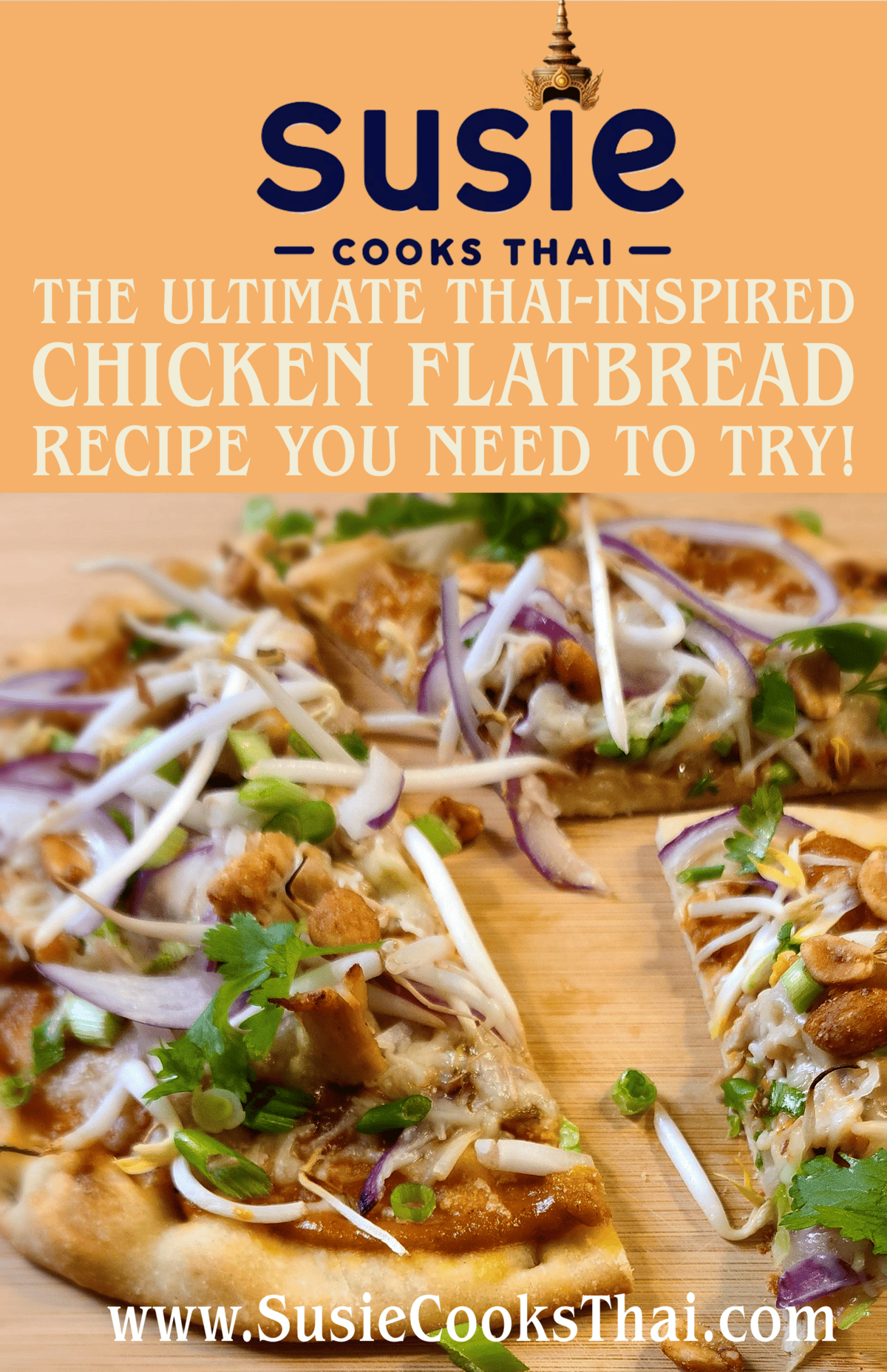 Thai Chicken Flatbread: Pizza Night, Thai Style - Susie Cooks Thai